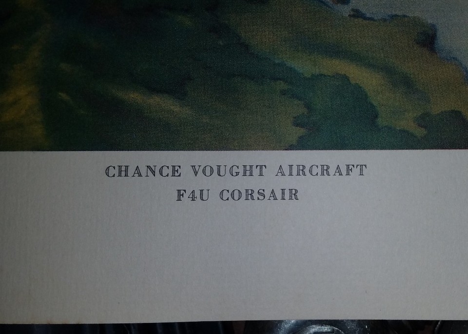 Original WW2 Chance Vought F4U Corsair Manufacturers Print Poster | eBay