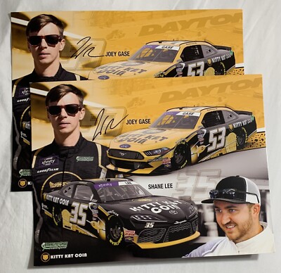 Joey Gase Signed 2022 Kitty Kat Coin Xfinity Postcard NASCAR Hero Card ...