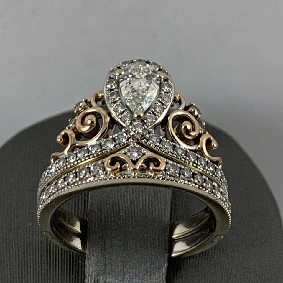 Diamond Bridal Set - Enchanted Disney Fine Jewelry Collection 7/8 Ct.T ...