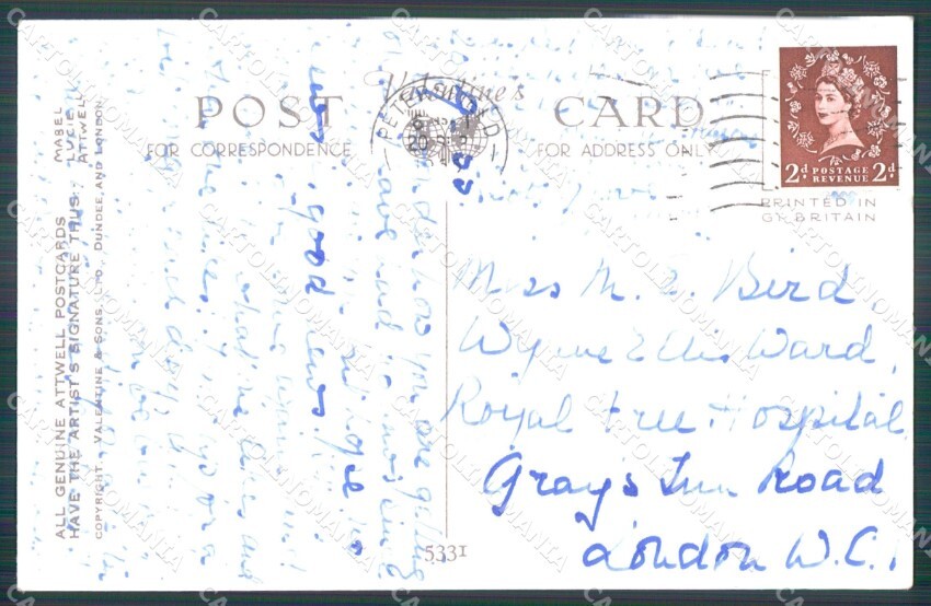 Mabel Lucie Attwell Valentine serie 5331 cartolina vintage postcard ...