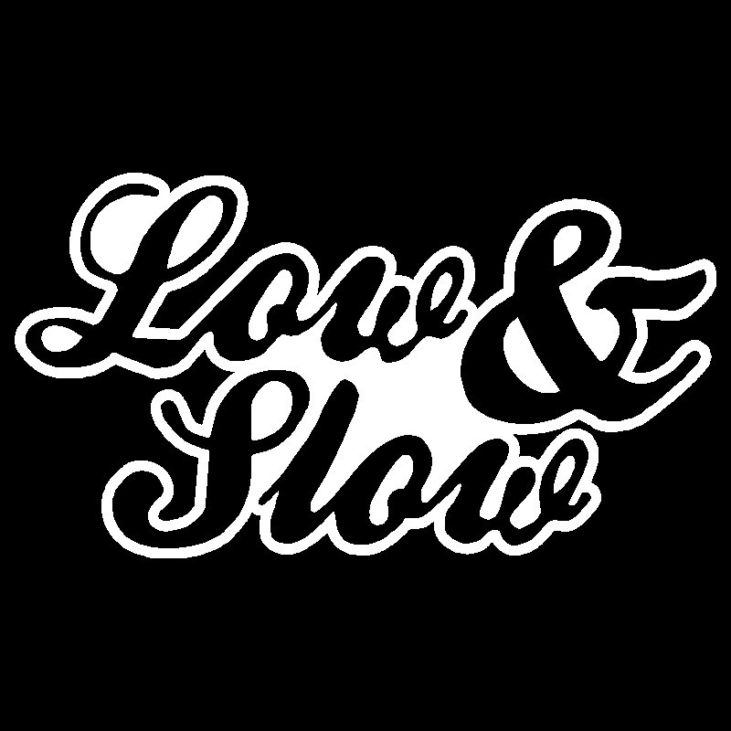LOW and SLOW Tuner JDM Euro lowrider (2-Pack, 6" White) Vinyl Decal ...