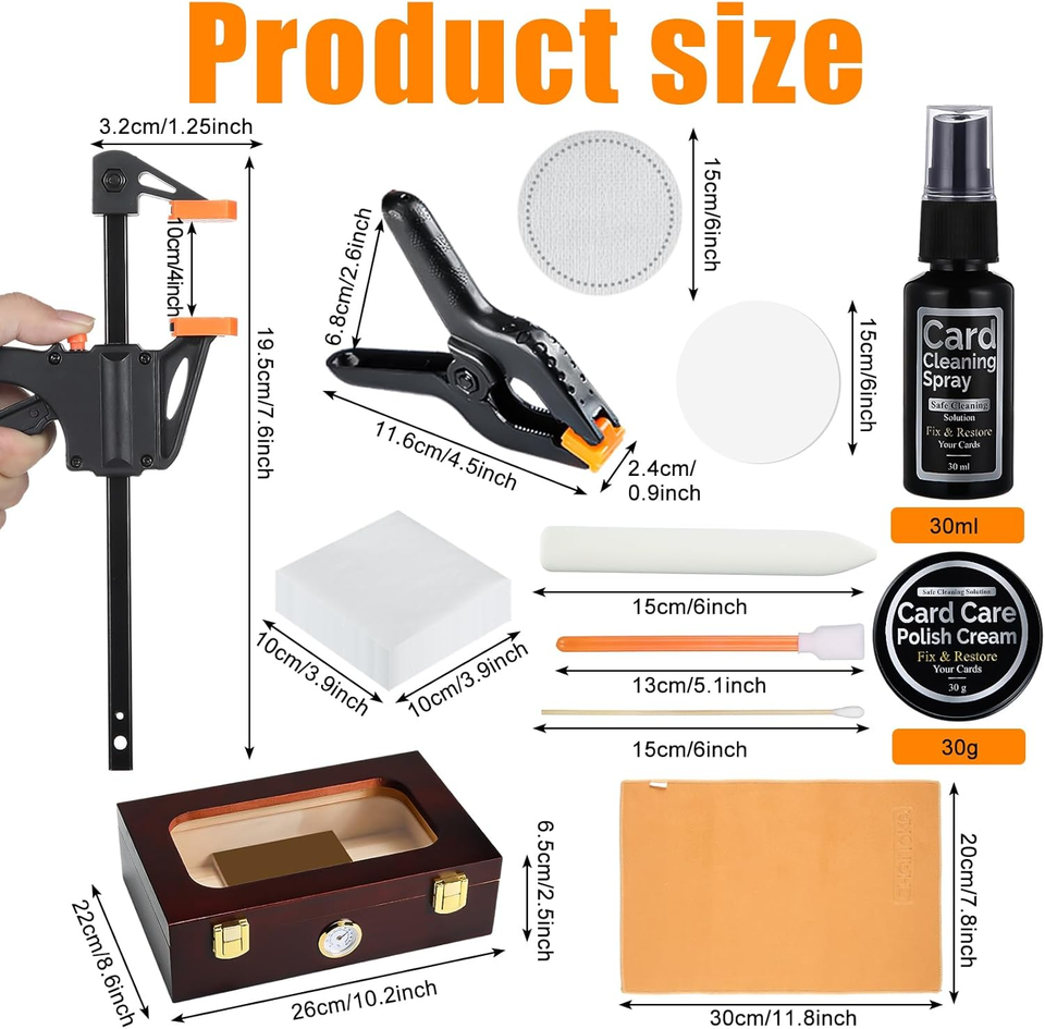 642 Pcs Card Flattening Tool Kit Trading Card Cleaning Care Tool Repair ...
