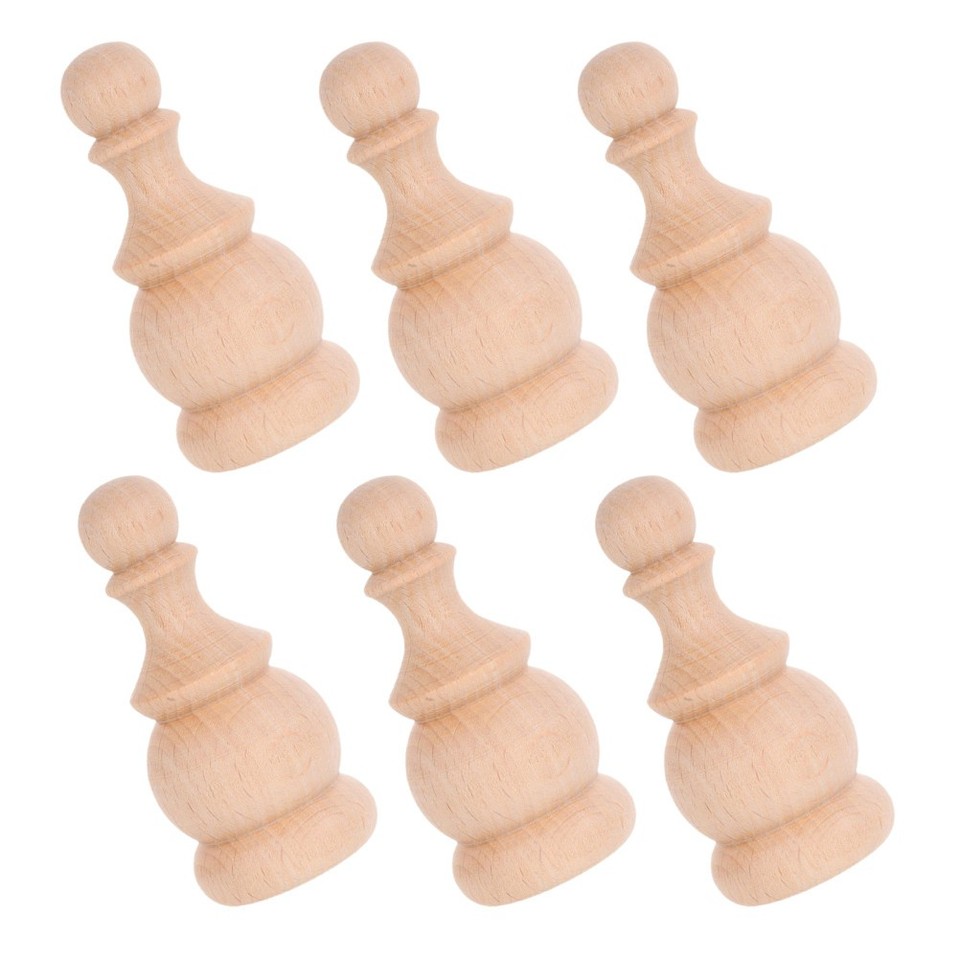 6 Pcs Finial Baluster Spindle for Stairway Decorative Wood Spindles ...