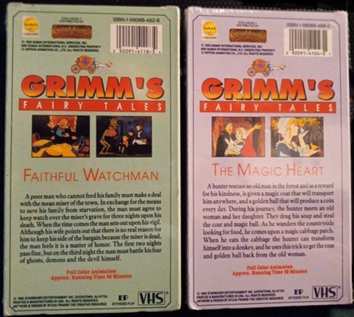 VHS: 8 Grimm's Fairy Tales Videos - See Pictures for Titles (VHS 22 ...