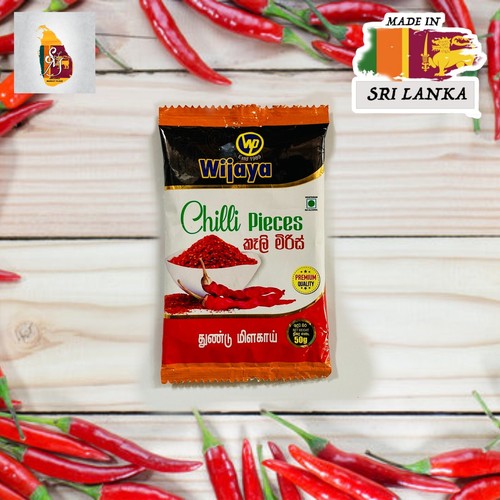 Chilli Pieces Ceylon Natural 100% Spices Red Dried High Flakes Chili ...