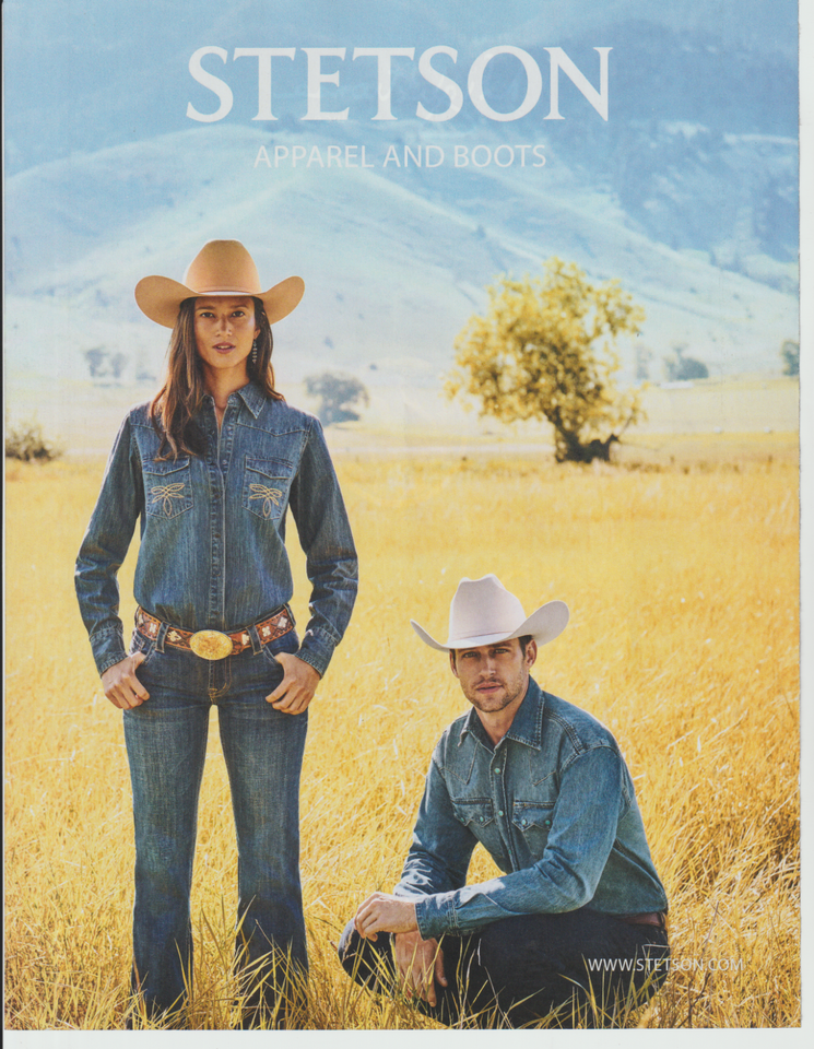 Stetson Print Ad 8"x11" Apparel and Boots Cowboy Cowgirl Man Cave Bar ...