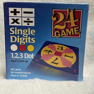 NEW 24 GAME 48 Card Deck, Single Digit Cards Math Game 9+ | eBay