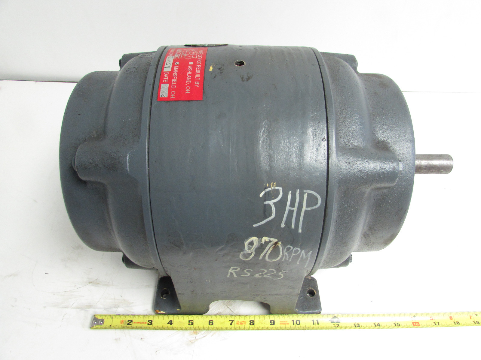 FAIRBANKS MORSE QZE RS225 MOTOR 20234-58 3PH 1HP 60CY 4.6/2.5A ***GOOD ...