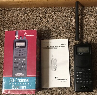 Radio Shack PRO-70 Model Number 20-310 50 Channel Handheld Scanner ...
