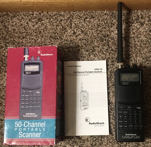 Radio Shack PRO-70 Model Number 20-310 50 Channel Handheld Scanner ...