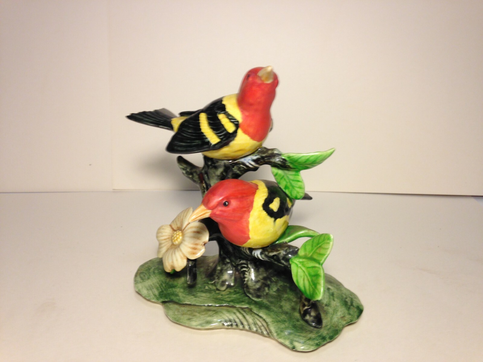 Stangl Pottery Bird #3750 Double Western Tanager 8" Art Figurine MFG Ex ...
