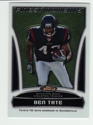 2010 Topps Finest Moments RC Rookie Ben Tate #FM-8 Houstan Texans | eBay