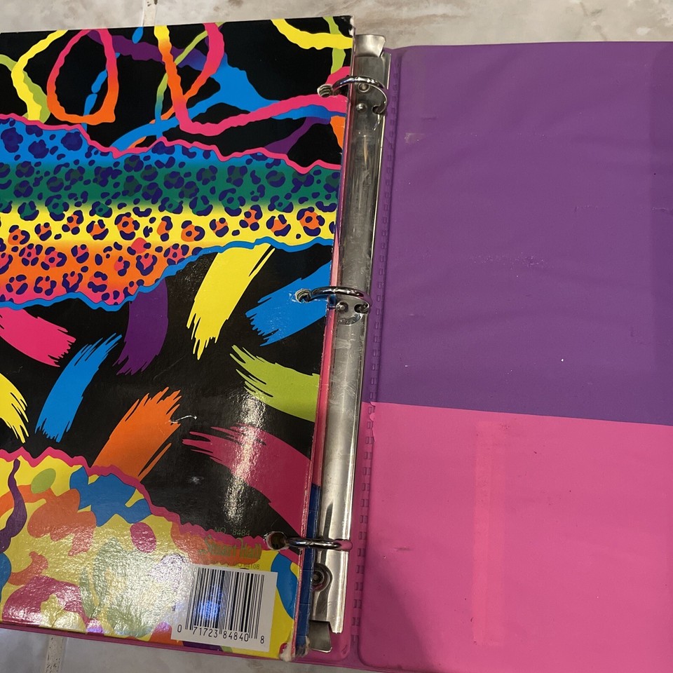 Vintage Lisa Frank 3 Ring Trapper Keeper Binder Dolphins Stuart Hall ...