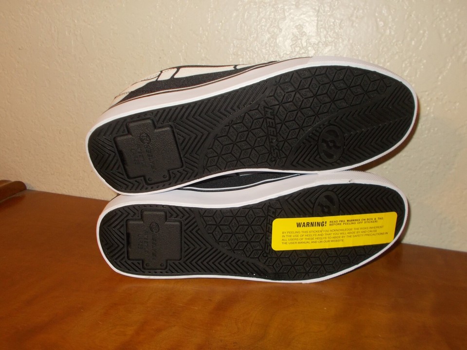 Heelys Skeleton Black White Lace Up Wheeled Sneakers Size 9 Men's | eBay