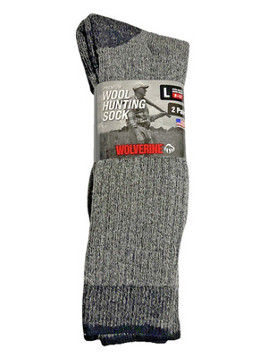 Wolverine Merino Wool Blend Cushioned Boot Socks - Gray | eBay