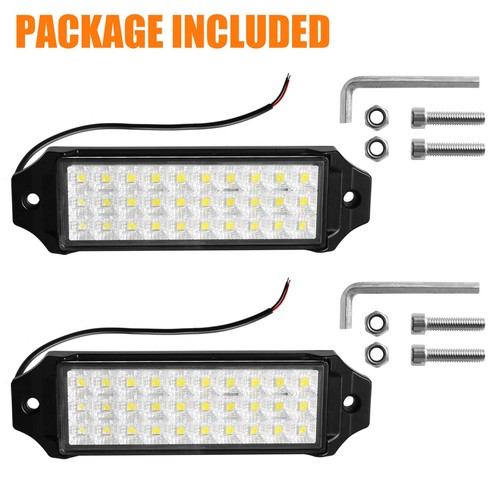 7" Thin Flush Mount LED Light Bar Pods Side Lights for truck atv ...
