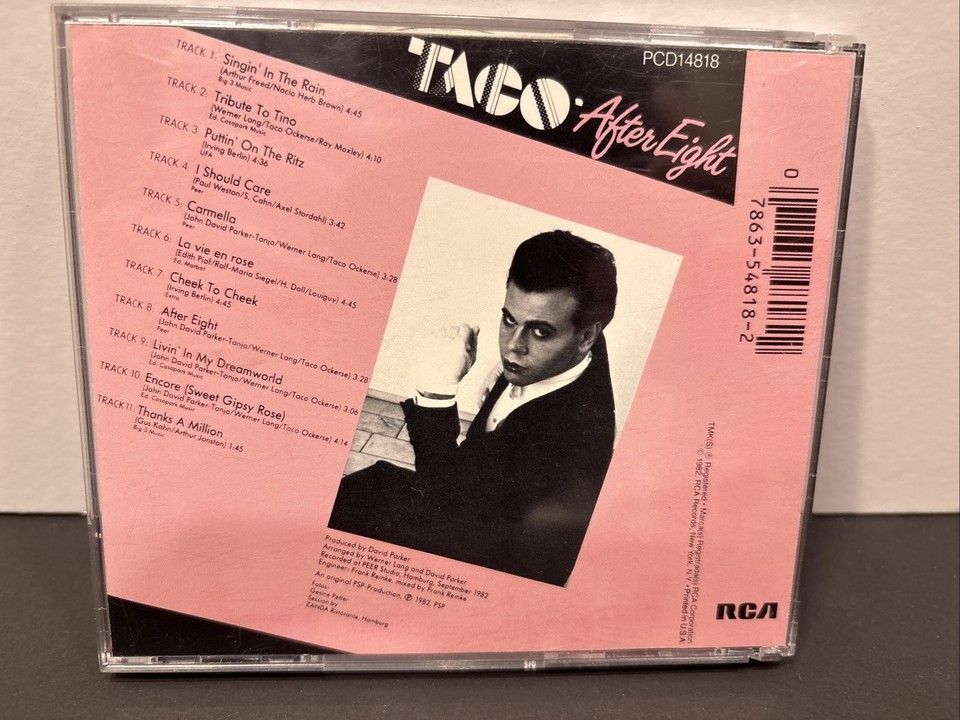 After Eight - Taco CD (1983, RCA) Made In Japan - RARE, early CD! | eBay