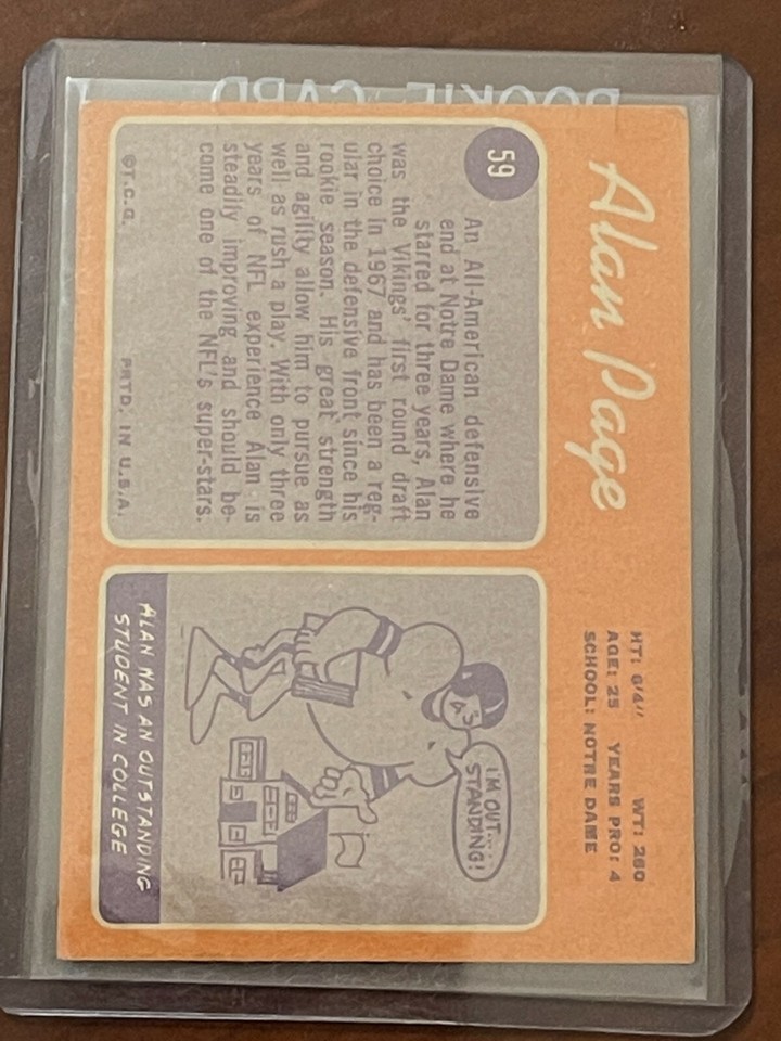 1970 Topps #59 Alan Page Rookie Card | eBay