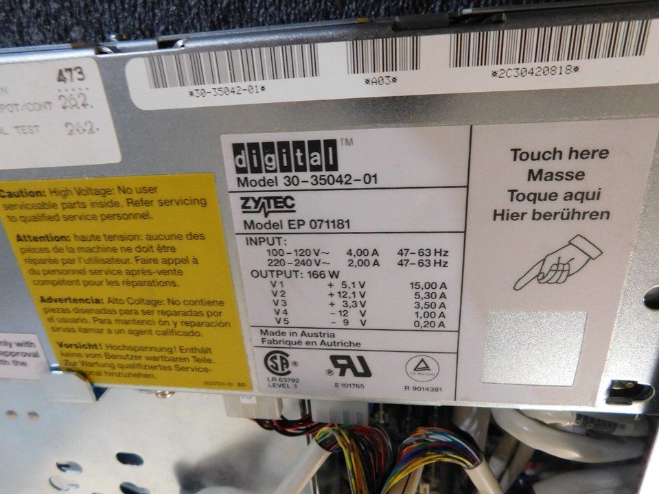 Digital Equipment (DEC) VAX-4000-100A. 47DBM-B9-B01 Micro Computer ...