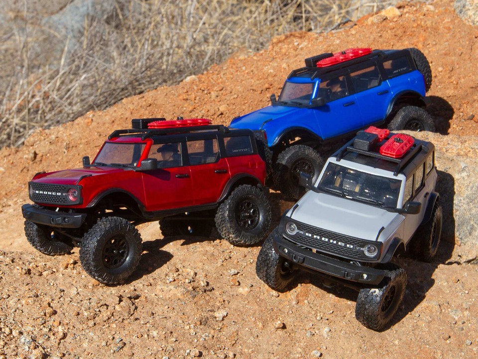 Axial 1/24 SCX24 2021 Ford Bronco 4WD Truck Brushed RTR, Blue C ...