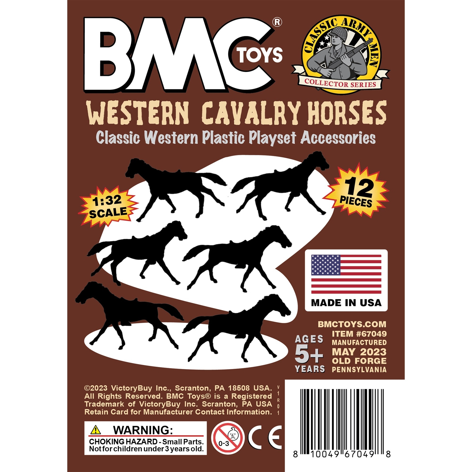 BMC Marx Recast Wild West Cavalry Horse Plastic WESTERN Figure Playset ...