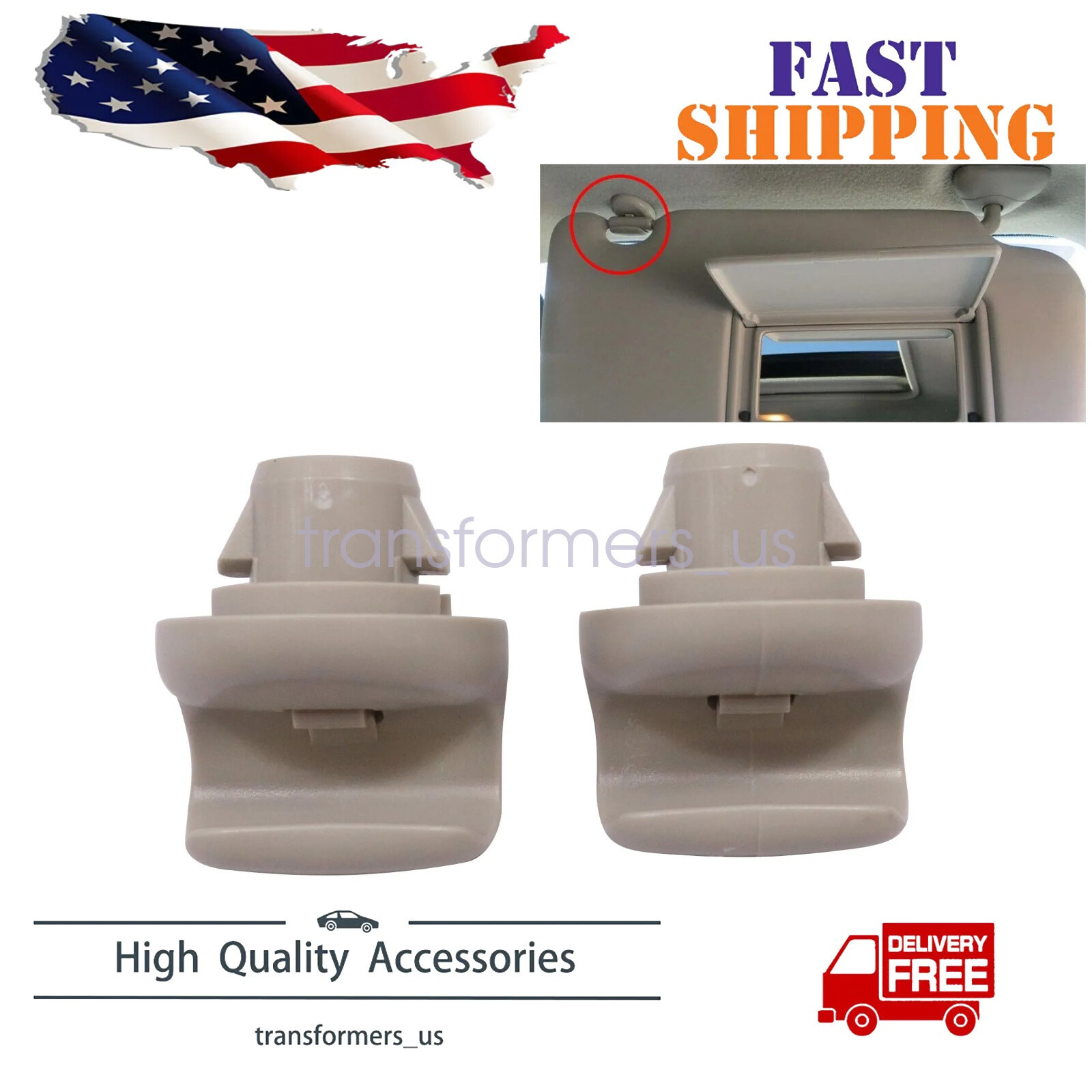 2x Fits Nissan 350Z 04-09 Frontier SUN VISOR RETAINER CLIP 96409CG000 ...