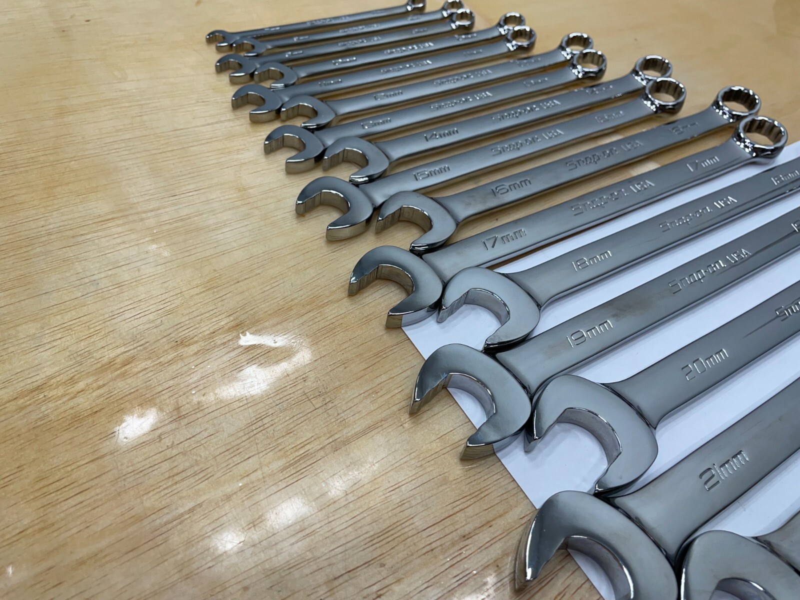 Snap-on Tools USA NEW 19pc MASTER METRIC Flank Drive Plus Combo Wrench ...