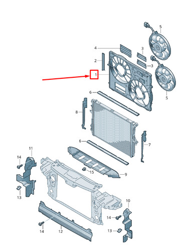 NEW AUDI Q7 4L ENGINE TWIN FAN RING 7L0121207D | eBay