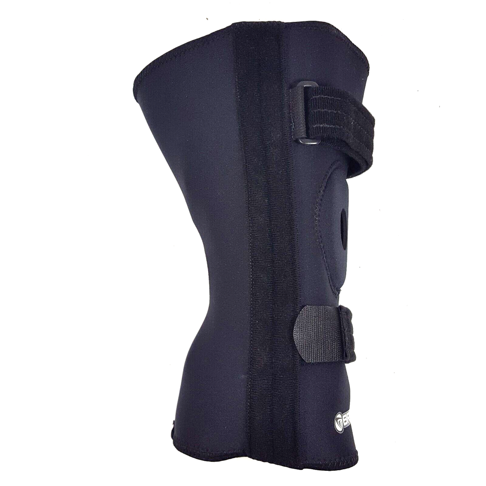 Breg Knee Brace Black Adjustable Left Right Open Back Buttress Support ...
