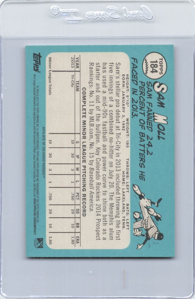 2014 Topps Heritage #184 Sam Moll Dust Devils Signed Auto *H8595 | eBay