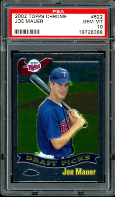 2002 Topps Chrome #622 Joe Mauer RC HOF PSA 10 Twins | eBay