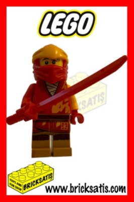 NEW LEGO Minifigure BAM Blue Red Ninja Figures W/ Weapon | eBay