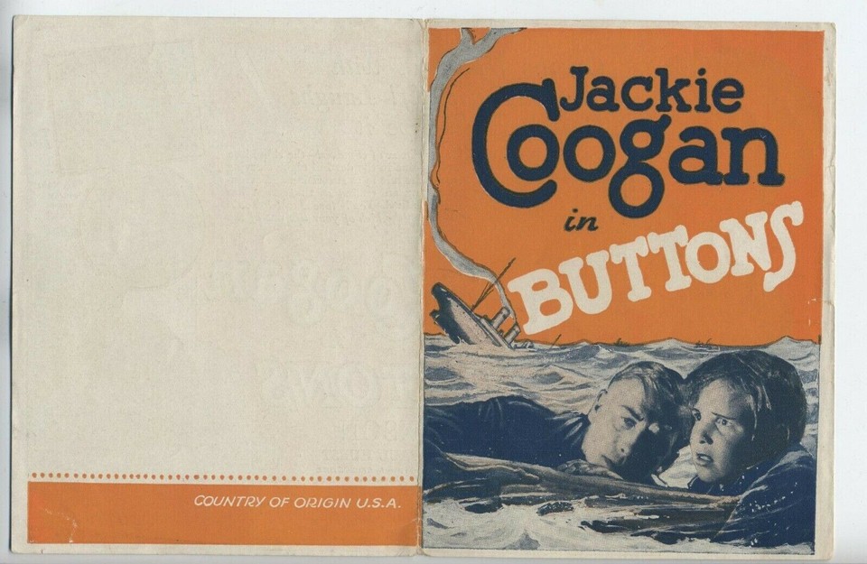 JACKIE COOGAN MOVIE HERALD CHILD ACTOR BUTTONS UNCLE FESTER | eBay