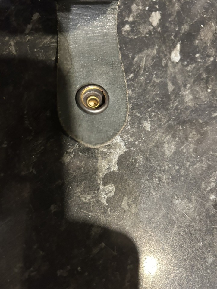 Leather Duty Belt Loop with RIng Black Security Hiking Dog Walking ...