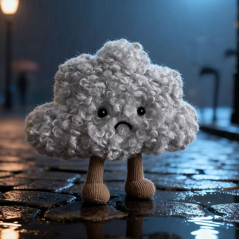 16cm Soft Sad Clouds Plush Toys Dolls Toys for Kids Birthday Christmas ...