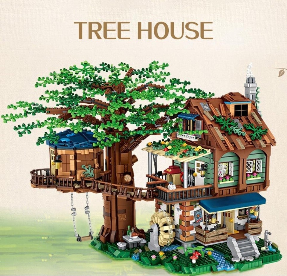 Mini Blocks 1033 Tree House Building Kit 4761Pcs Ideas Forest Loz 1033 ...