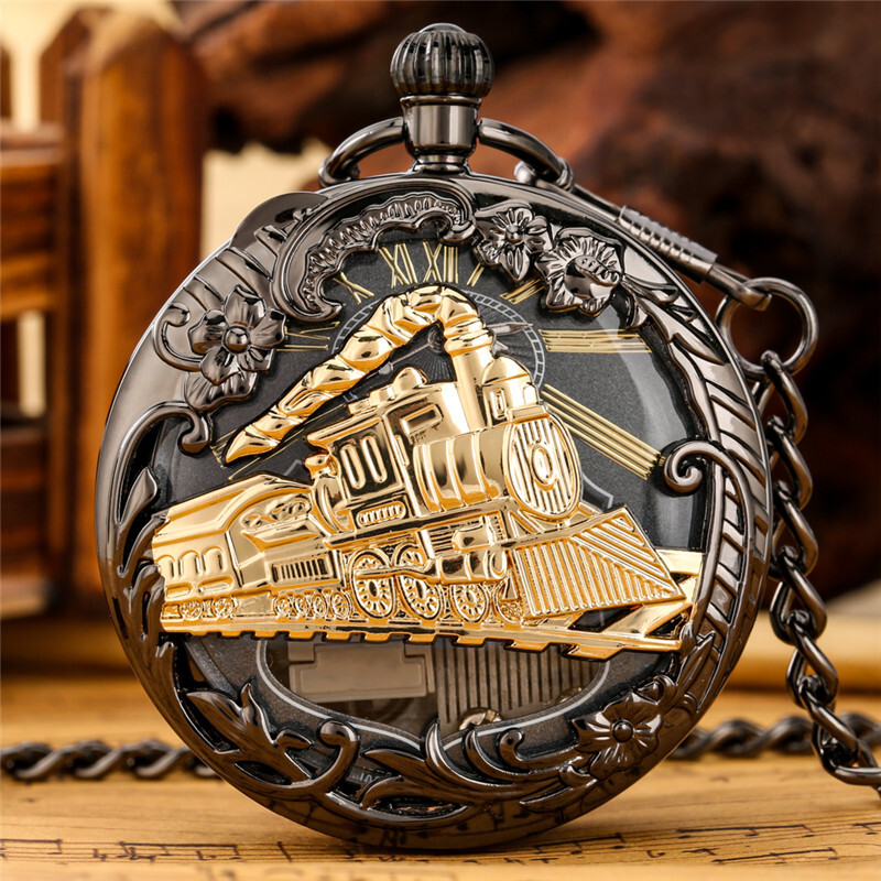 Uncommon Musical Movement Quartz Pocket Watch Space Case Fob Watches ...