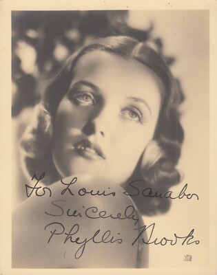 Rare Actress Phyllis Brooks - photo - autograph - photograph 20th Century Fox | eBay