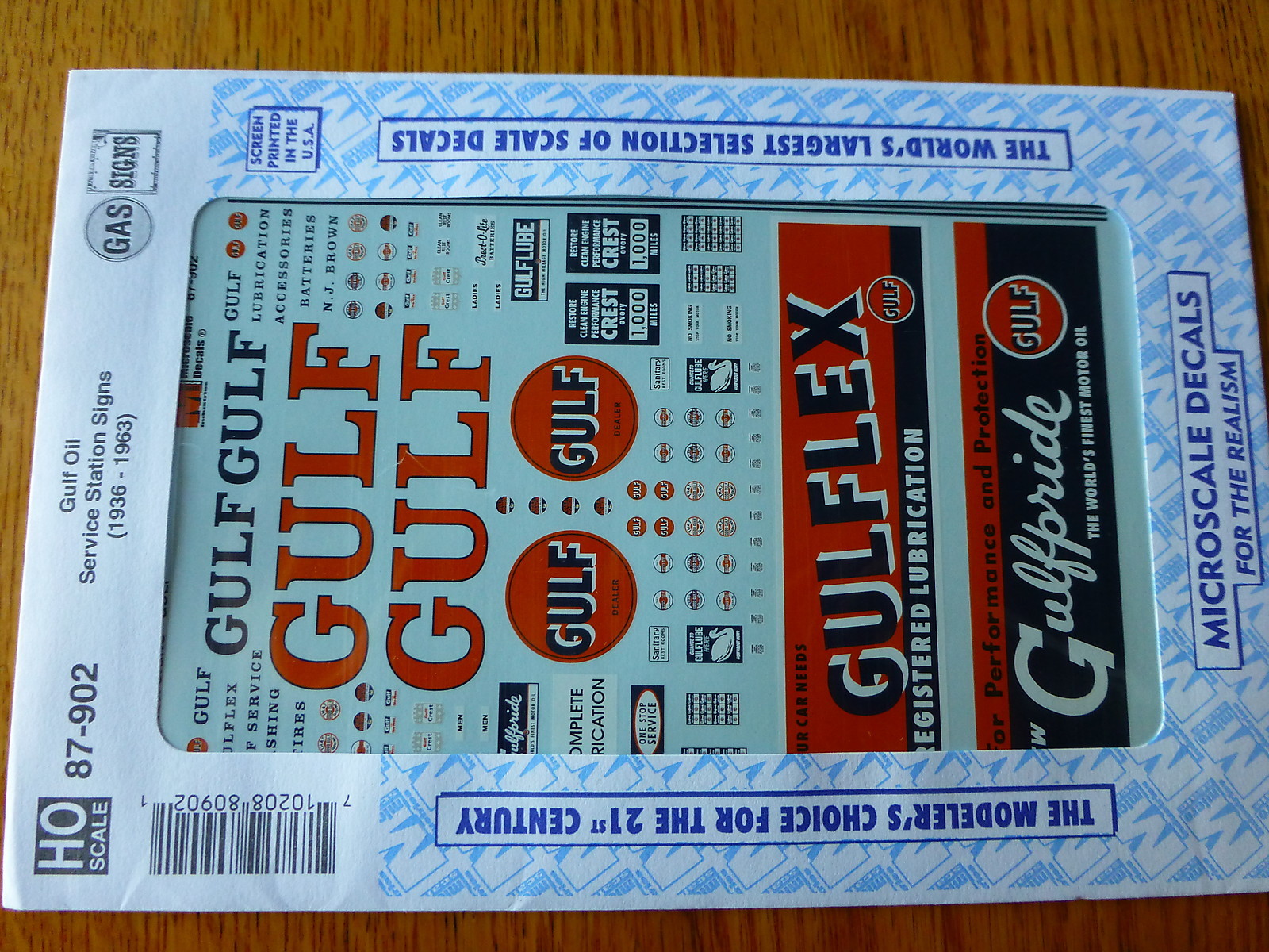 Microscale Decal HO #87-902 Gas Station Sign Sets -- Gulf Oil Co., 1936 ...