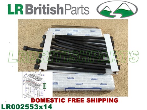 LAND ROVER CYLINDER HEAD BOLT LR2 3.2L PETROL LR002553 SET OF 14 | eBay