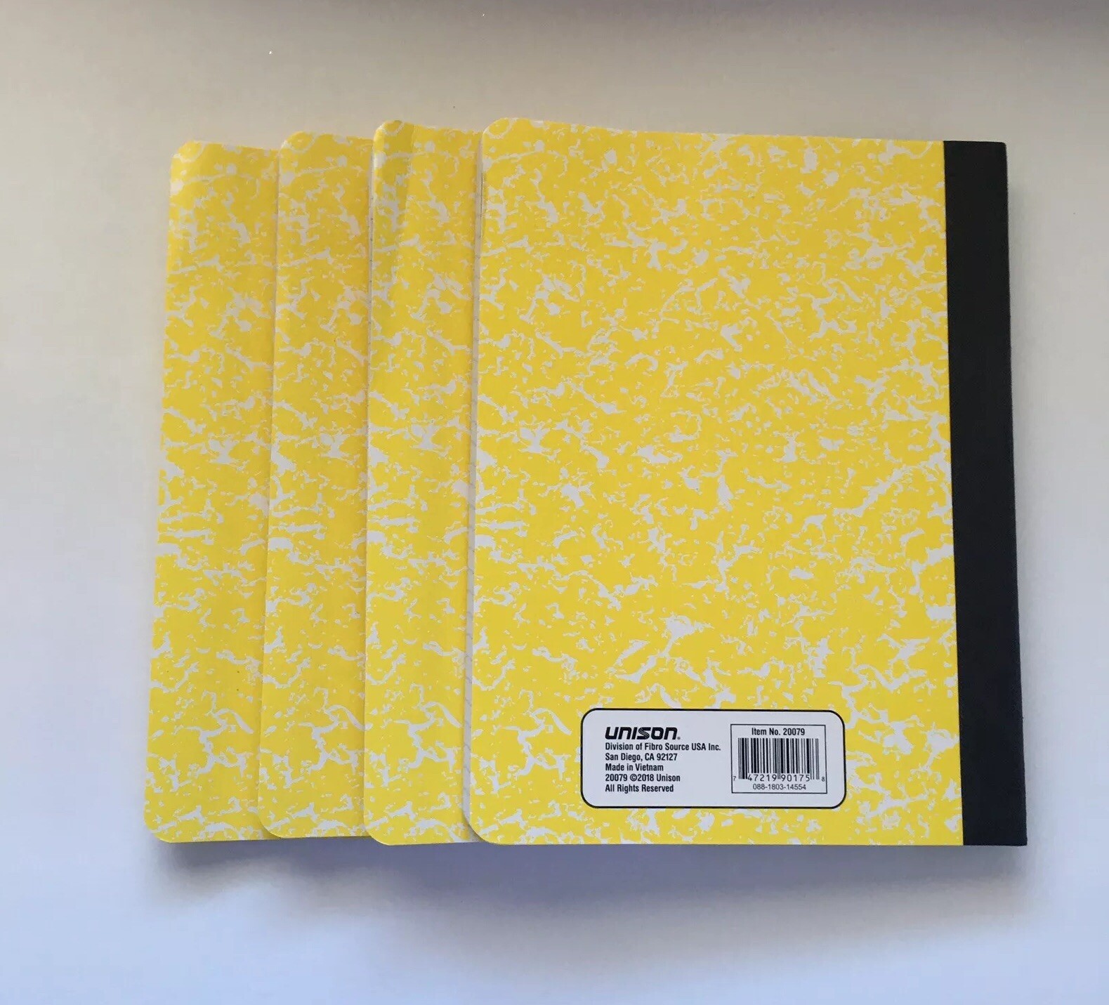 4 Unison Composition Books, 80 Sheets each, College Ruled, 9.75” X 7.5 ...