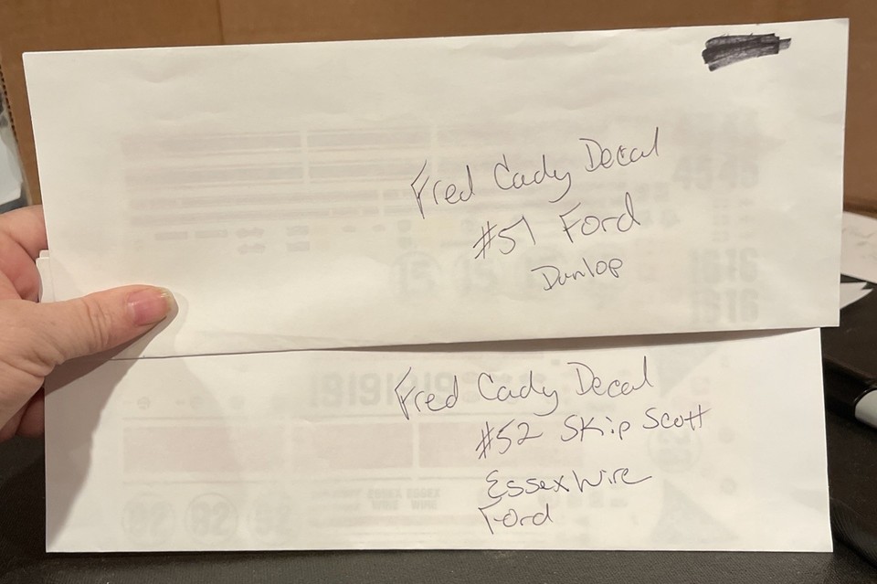 2 Fred Cady Decals # 51 & 52 Ford Racing Decal US Seller | eBay