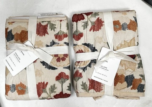 New Set of 2 Pottery Barn Standard Penelope Handcrafted Quilted ...