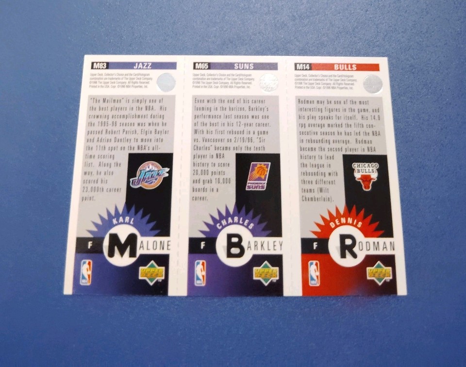 Rodman Barkley Malone 1996-97 Collectors Choice Upper Deck Minis M85 ...