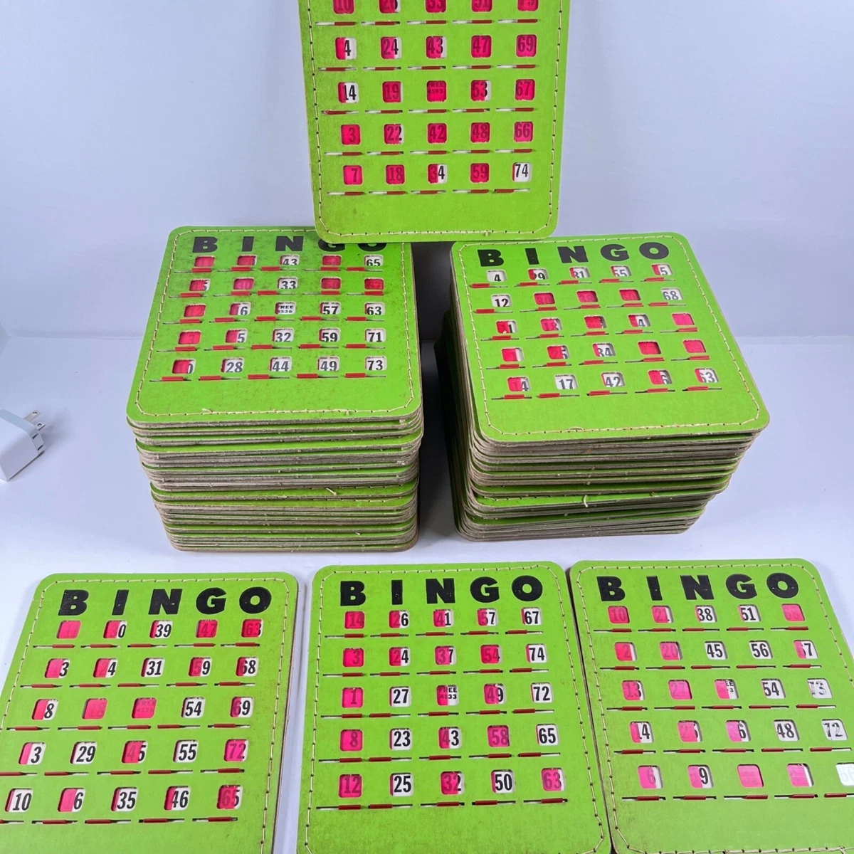 clearance store buy VTG Green Bingo Cards HUGE Lot of 44 NO WRITING ...