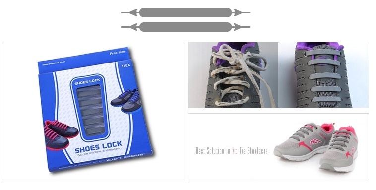 No Tie Athletic Elastic SILICONE SHOES LOCK Sneaker Shoelaces dress ...