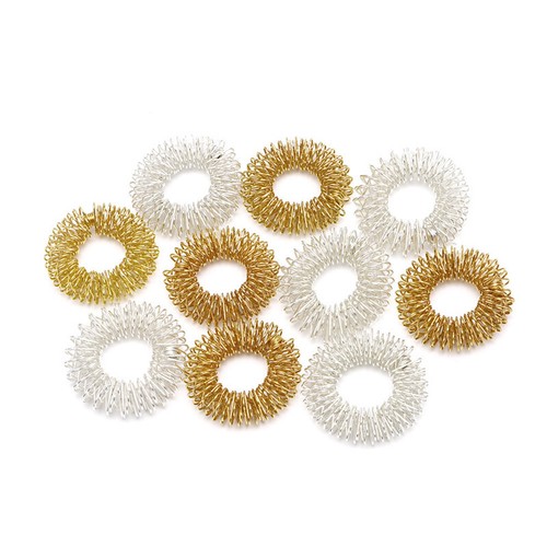 Body Finger Massage Rings Acupuncture Ring for Health Care Gold/Silver ...