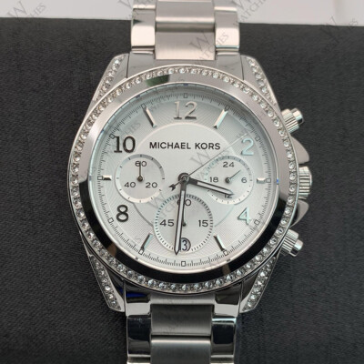New Michael Kors MK5165 Stainless Steel Blair Quartz Silver Women's ...