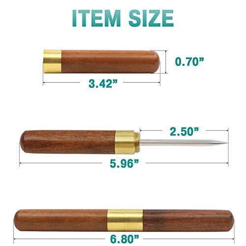 3 Pcs Ice Pick Stainless Steel With Wooden Handle And Safety Cover ...