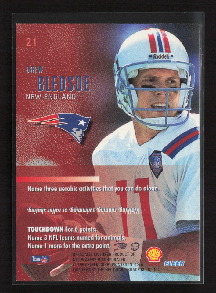 1995 Fleer Shell FACT #21 Drew Bledsoe New England Patriots | eBay